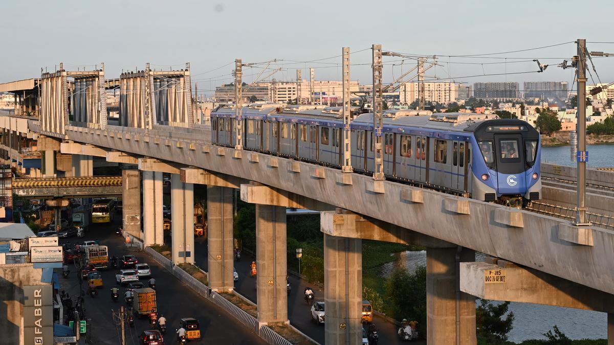 Chennai Metro Rail’s driverless train glides through Poonamallee - Porur stretch during trail ...